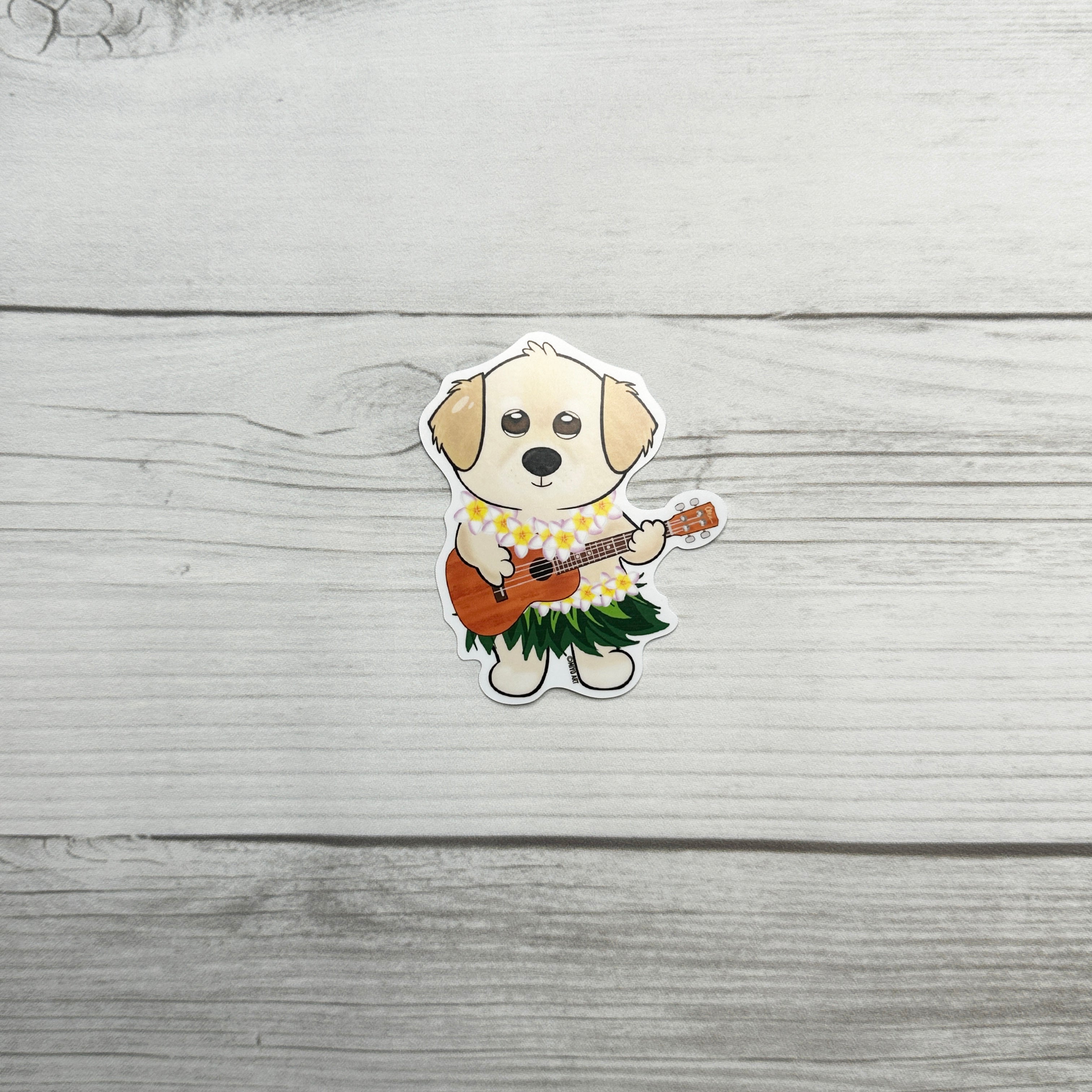 Aloha Dogs Sticker Set of 5.– miyoart