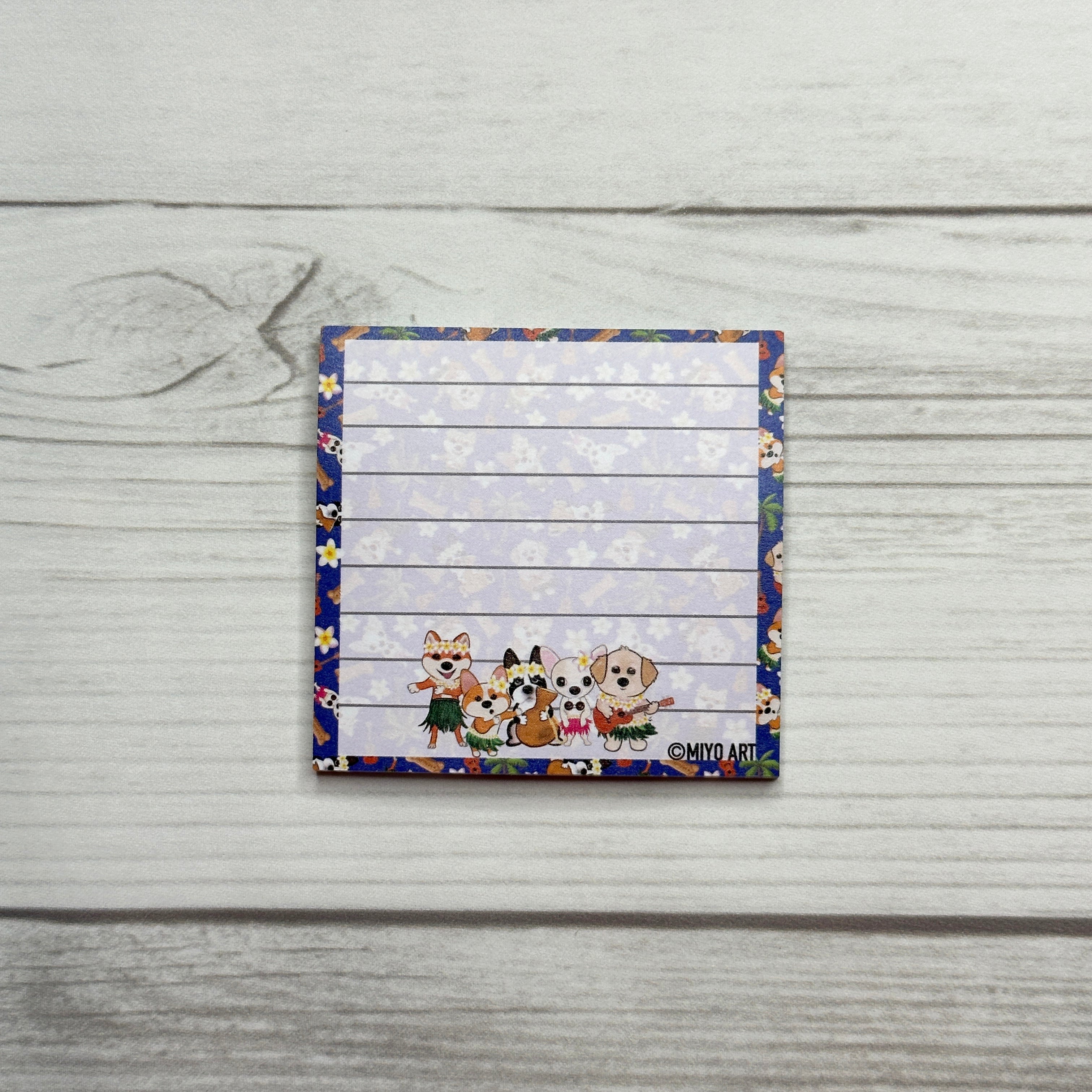Aloha Dogs Post-It Notes– miyoart