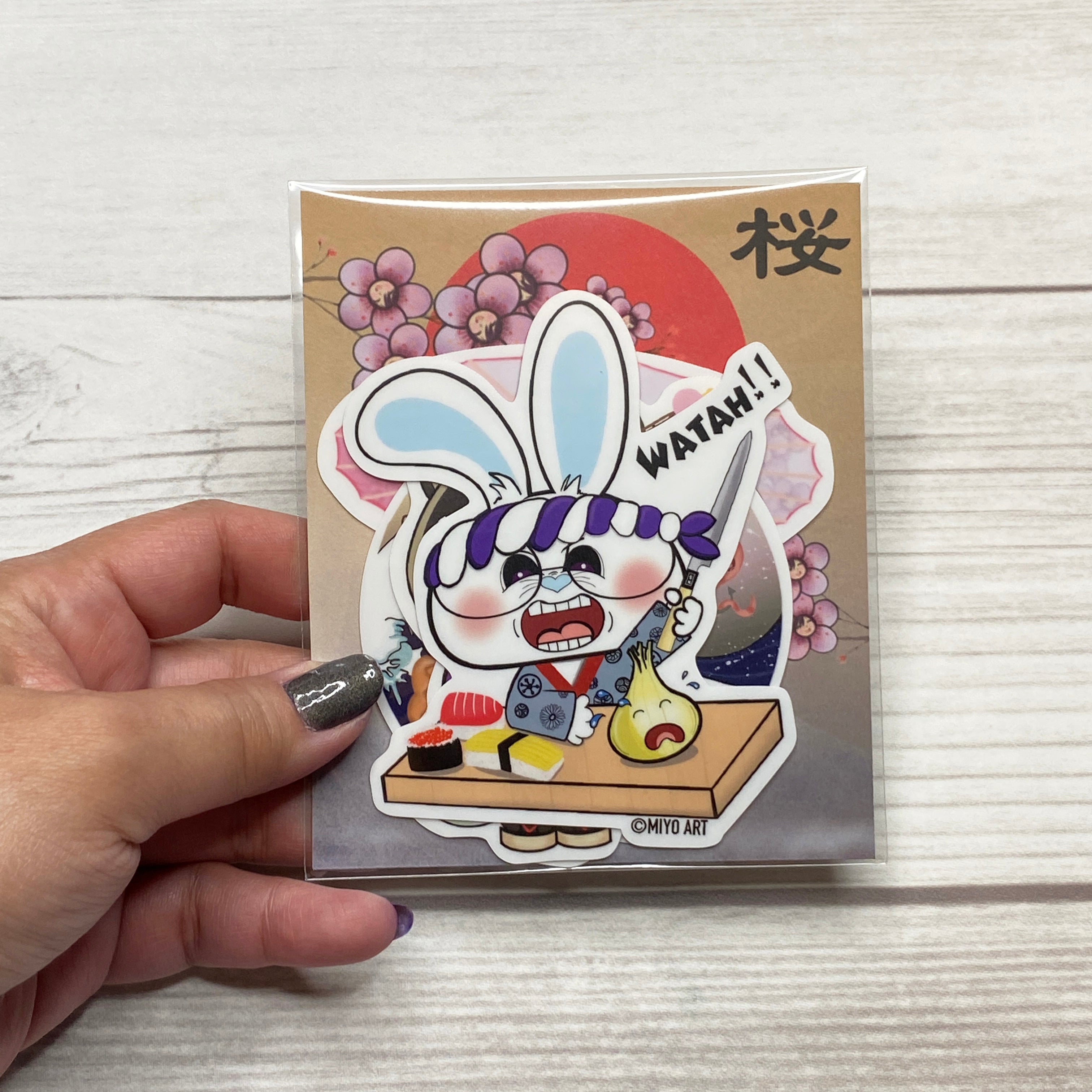 Sakura Vinyl Sticker Set of 4– miyoart